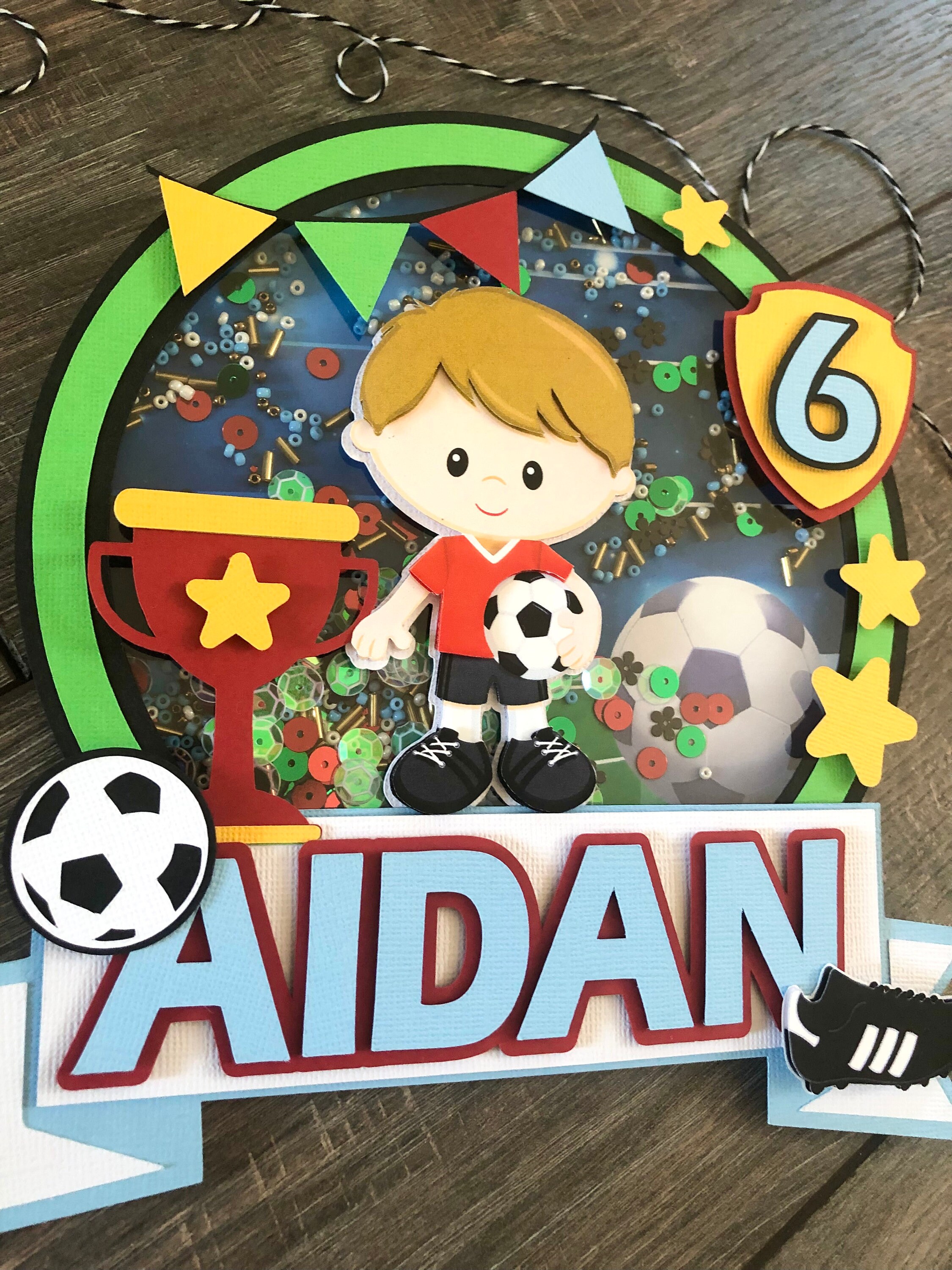 Soccer Player Shaker Cake Topper Soccer Birthday Party - Etsy