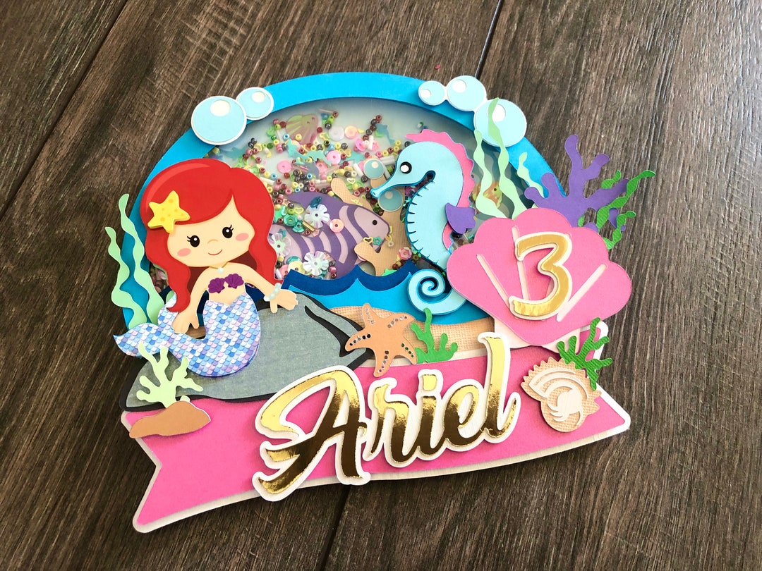 Mermaid Shaker Cake Topper, Under the Sea Cake Topper, Mermaid Under ...