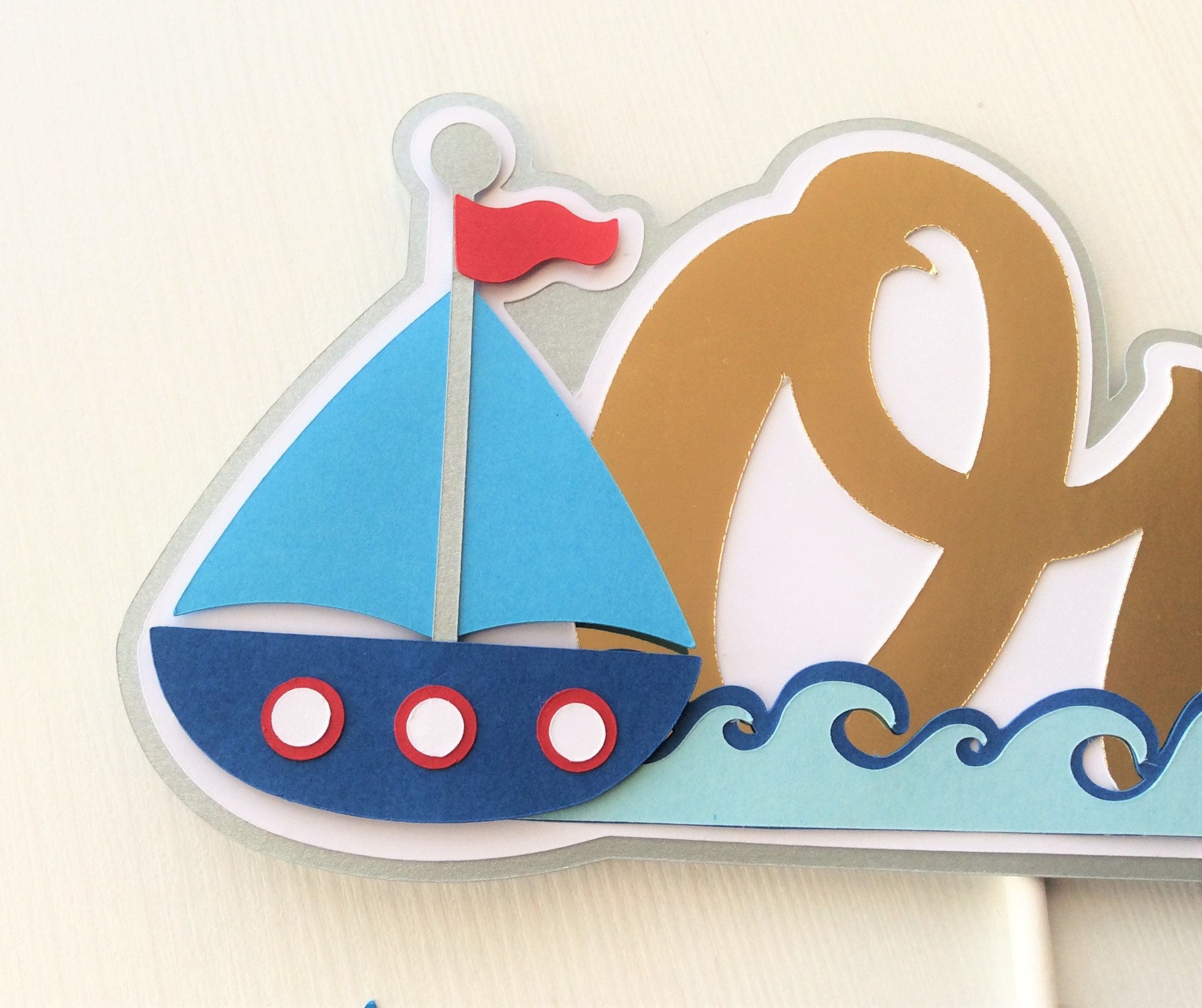 Nautical One Cake Topper Nautical First Birthday Party Sea - Etsy