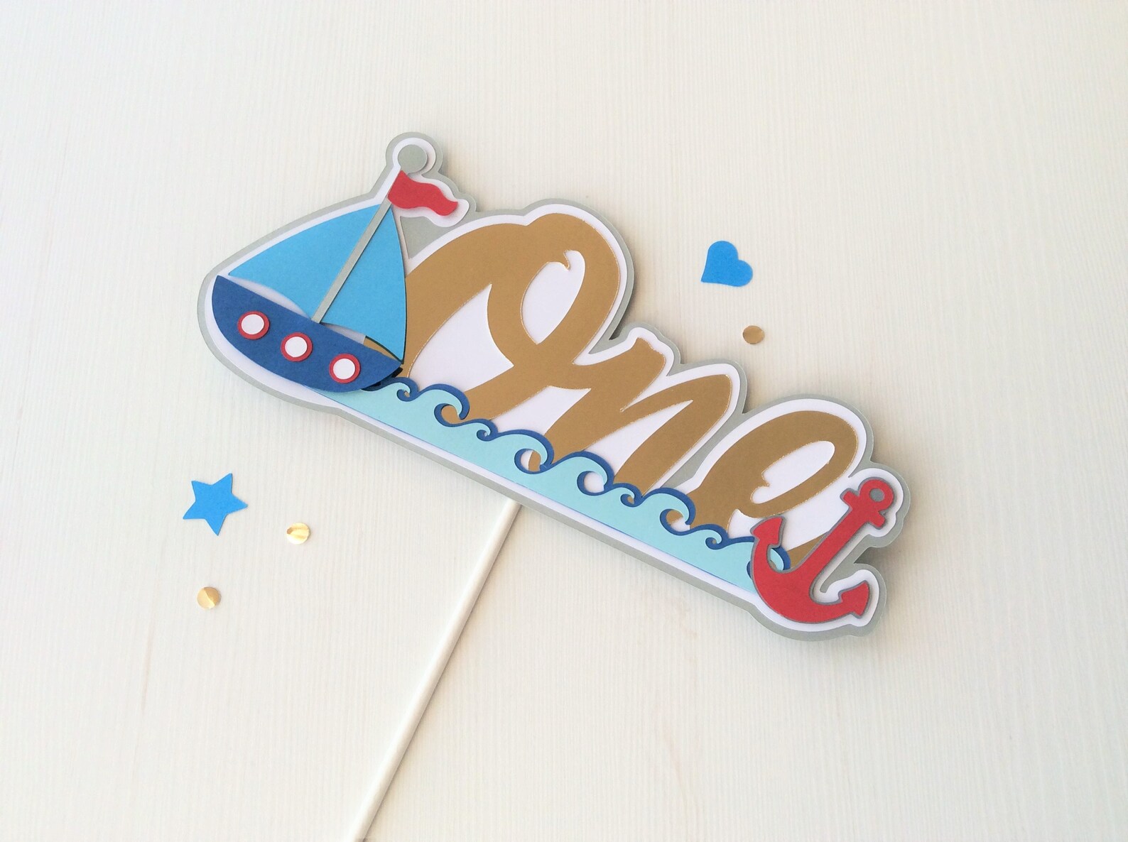 Nautical One Cake Topper Nautical First Birthday Party Sea - Etsy