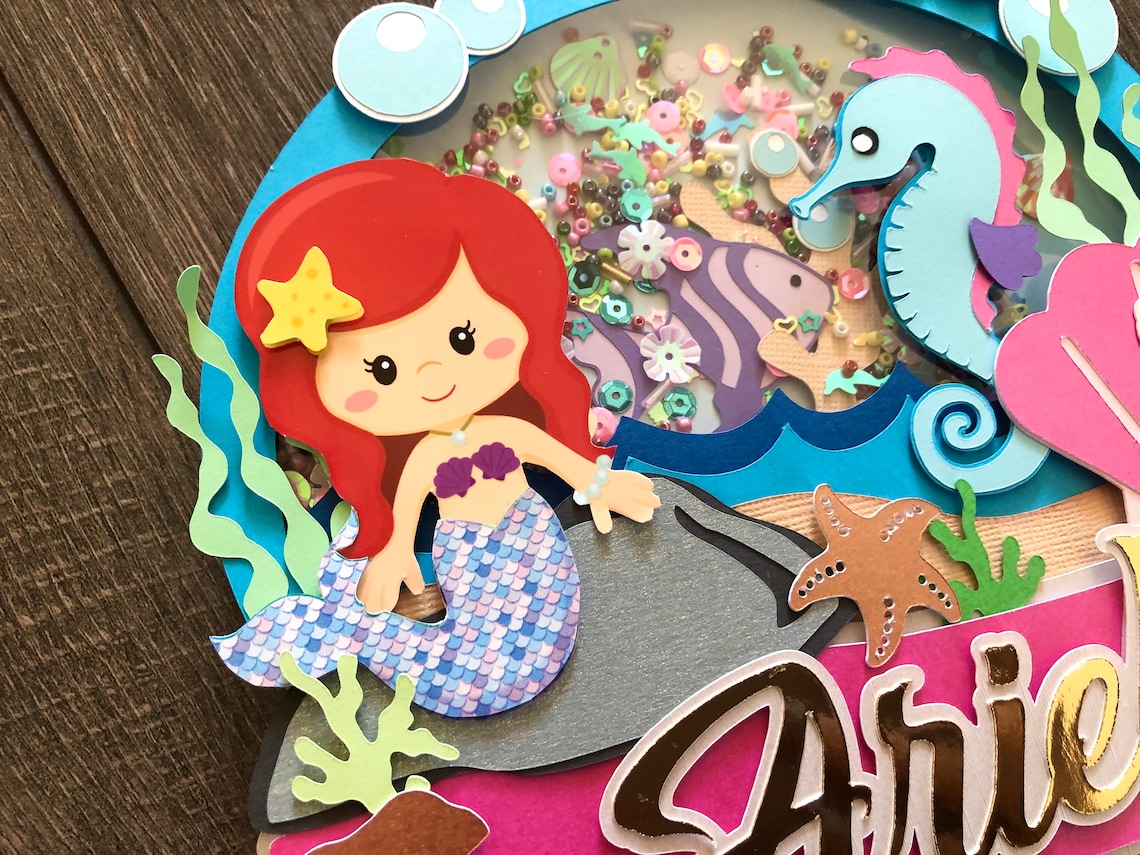 Mermaid Shaker Cake Topper Under the Sea Cake Topper Mermaid - Etsy