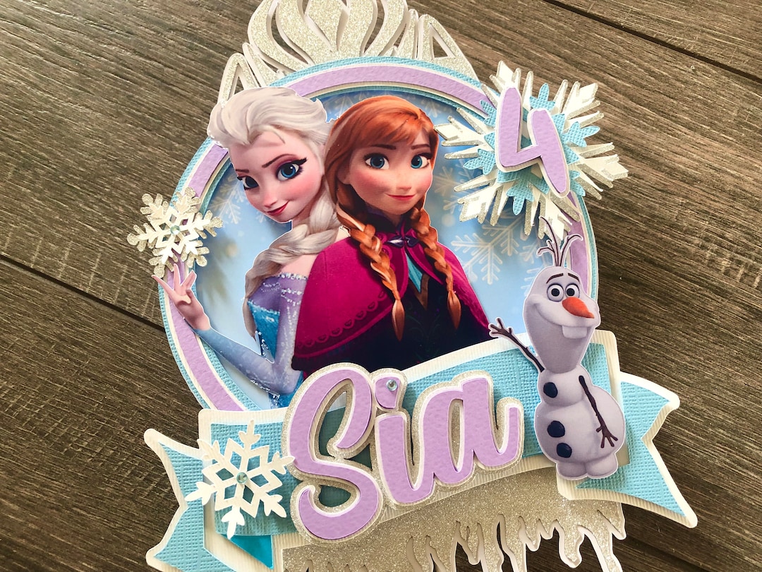Frozen Anna and Elsa Cake Topper, Frozen Elsa Centerpiece, Frozen ...