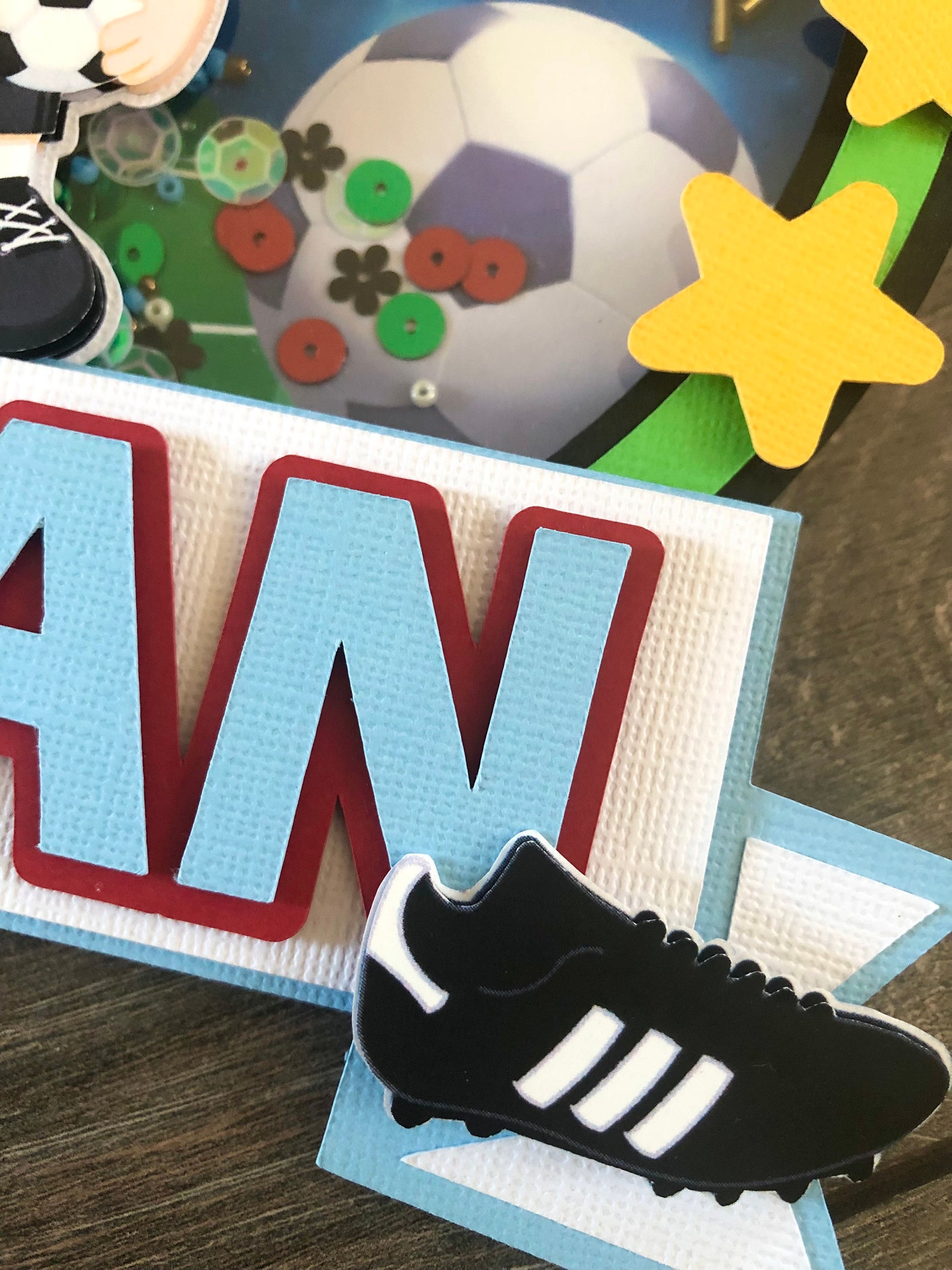 Soccer Player Shaker Cake Topper Soccer Birthday Party - Etsy