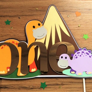 Dinosaur 1st Birthday Cake Topper Cake Smash One Dinosaur - Etsy