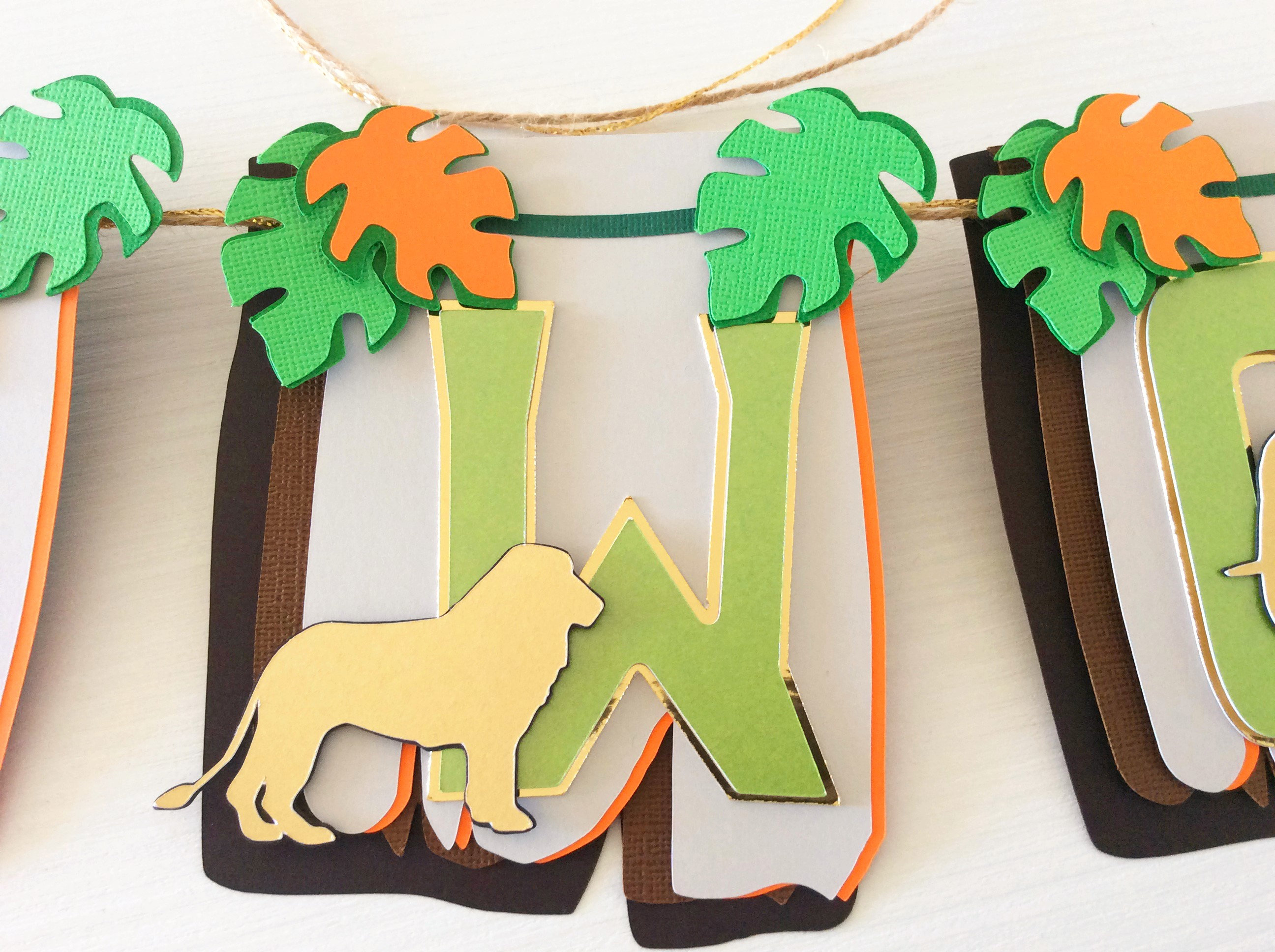 Jungle Safari Banner Two Wild Birthday Jungle Safari Party - Etsy