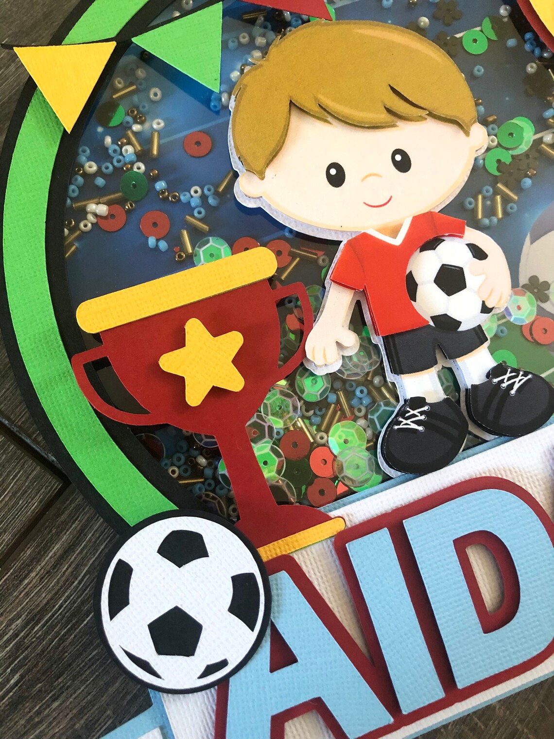 Soccer Player Shaker Cake Topper Soccer Birthday Party - Etsy