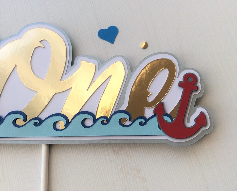 Nautical One Cake Topper Nautical First Birthday Party Sea - Etsy