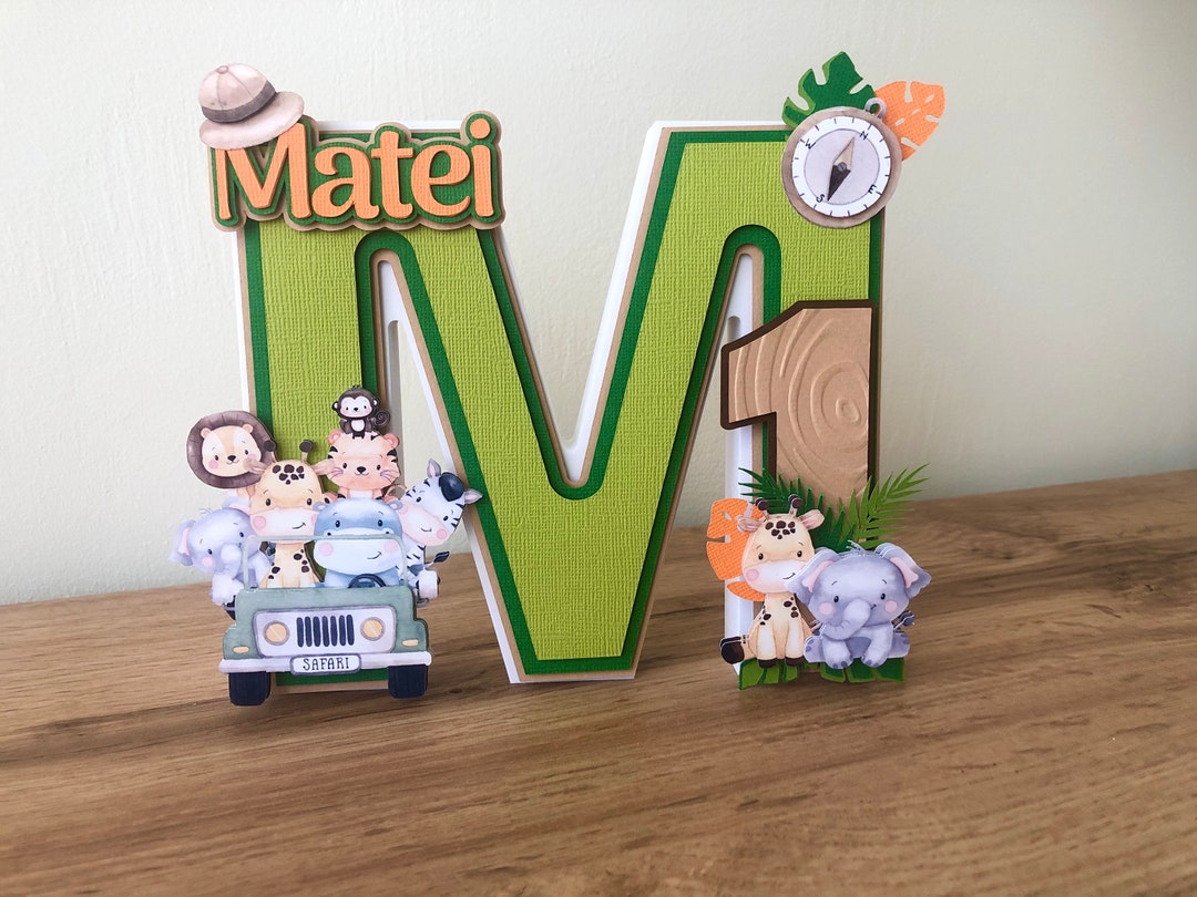 Jungle Safari 3d Letters, Jungle Safari Wild Party Decor, Wild One ...