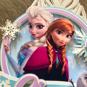 Frozen Anna and Elsa Cake Topper, Frozen Elsa Centerpiece, Frozen ...