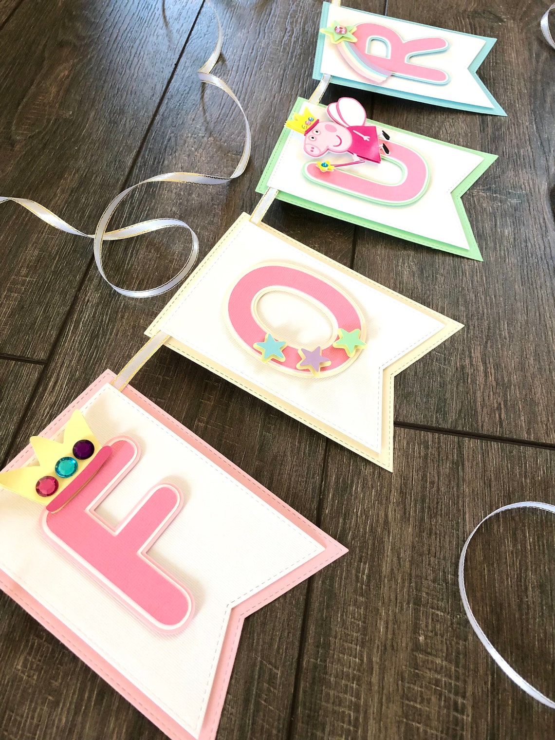 Peppa Pig Age Banner Peppa Pig Birthday Banner Peppa Pig | Etsy