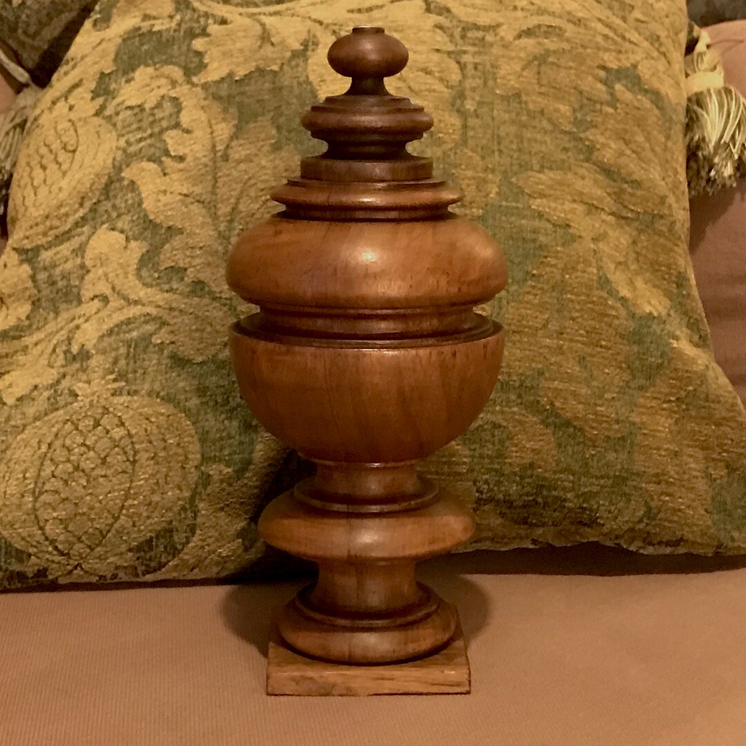 A Classic Staircase Finial French Antique Wooden Newel Post pillar Top ...