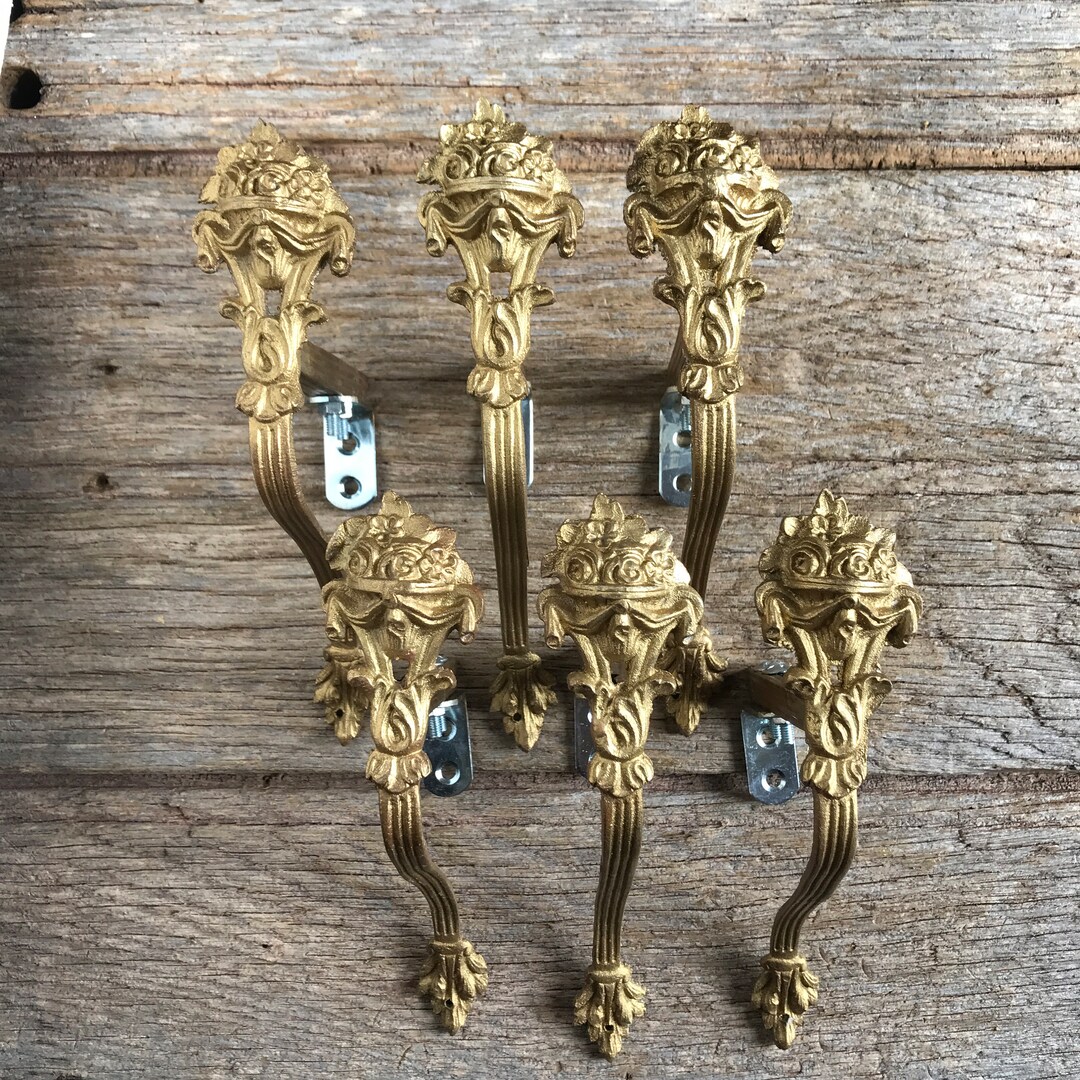 Set of 6 classic French Classical Design Antique Decorative Bronze ...