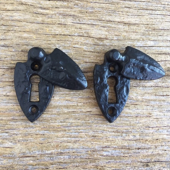 A Set of 2 Antique French Metal Escutcheons Keyholes in the - Etsy