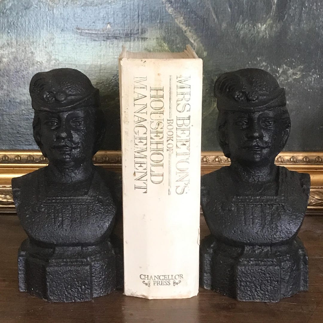 A Pair of Character Rustic Vintage French Iron Figures Salved From ...