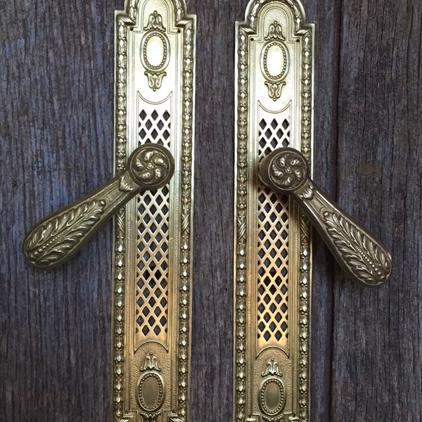 Victorian Brass Door Handles - Etsy