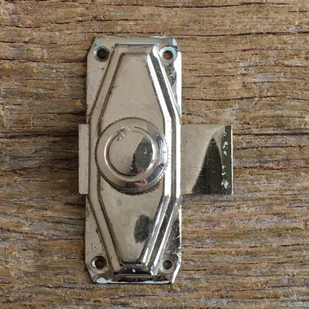 Vintage Character Art Deco Patinated Sliding Door Latch With - Etsy