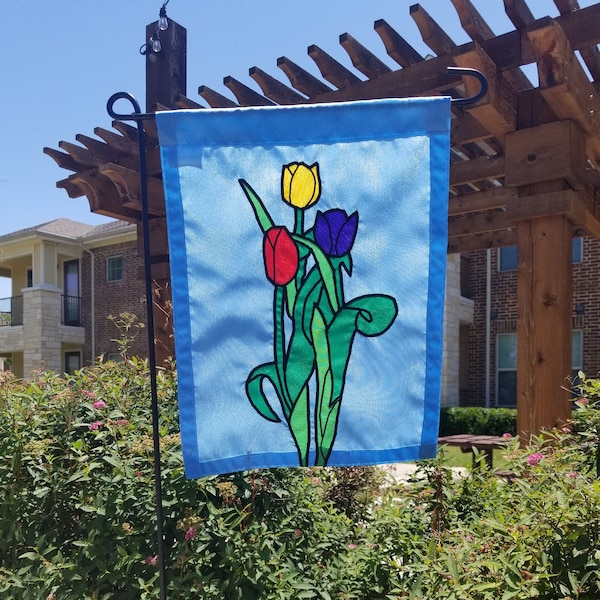 Outdoor Embroidered Garden Flag - Etsy