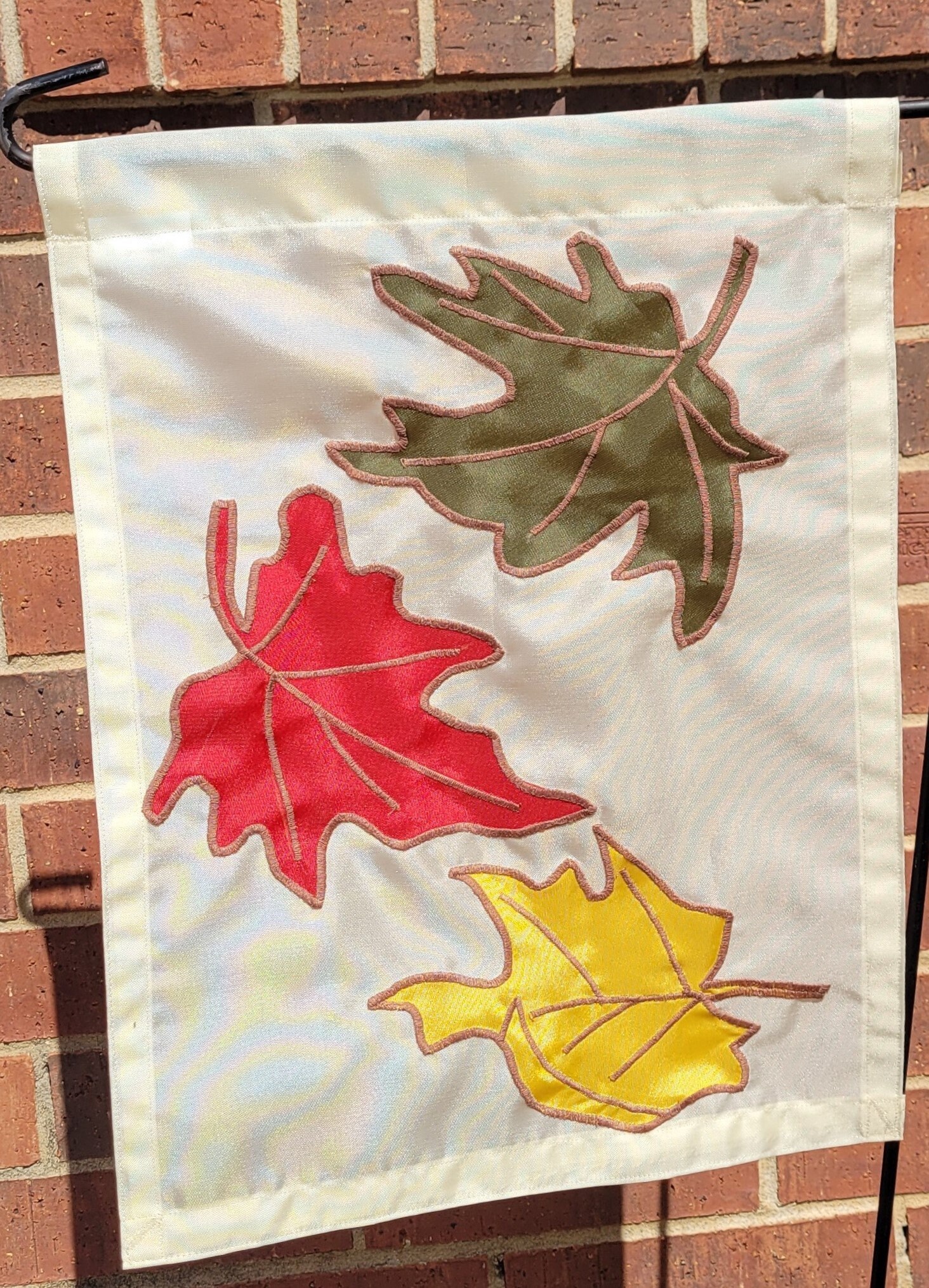 Colorful Decorative Appliqued Garden Flag With Embroidered - Etsy