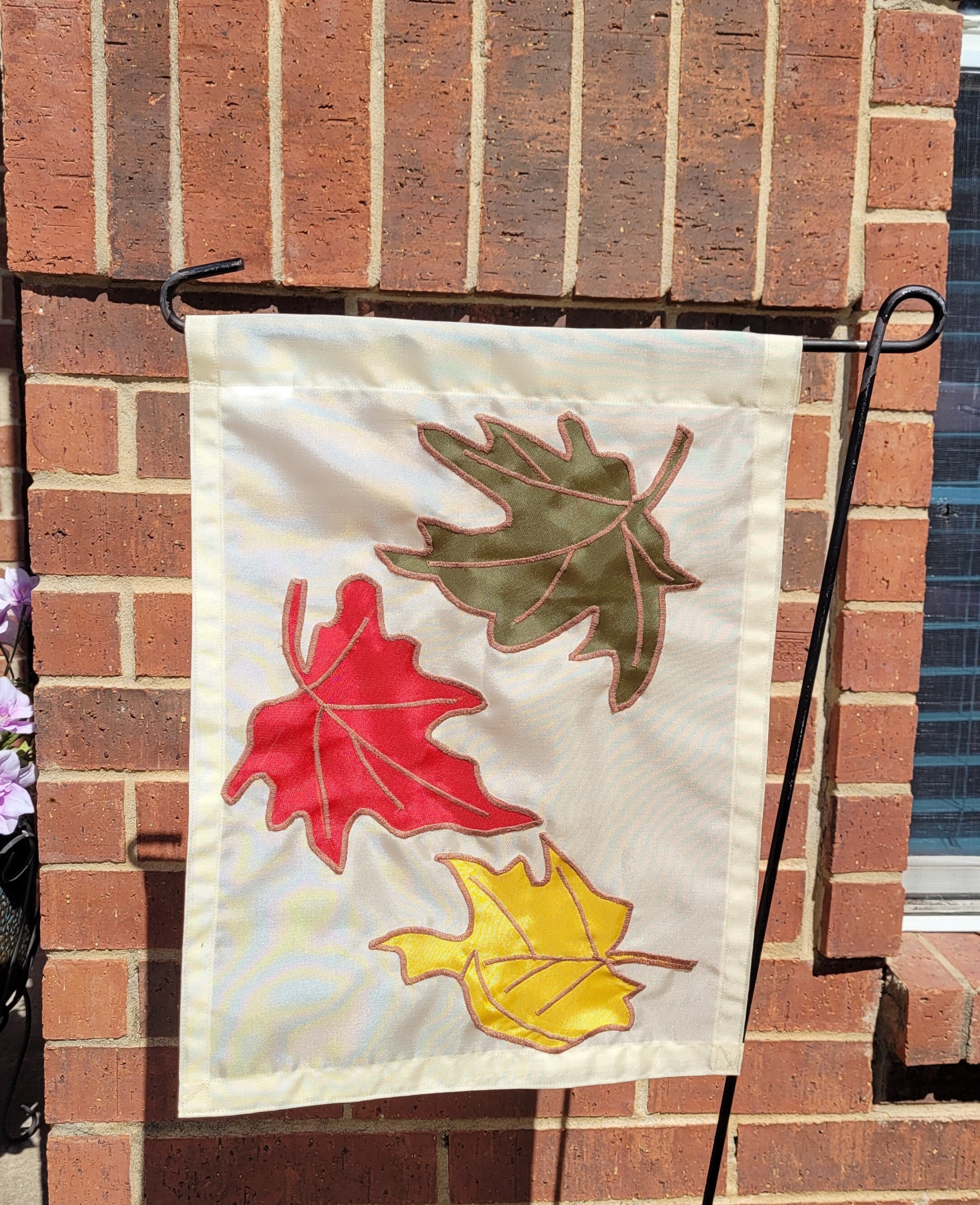 Colorful Decorative Appliqued Garden Flag With Embroidered - Etsy
