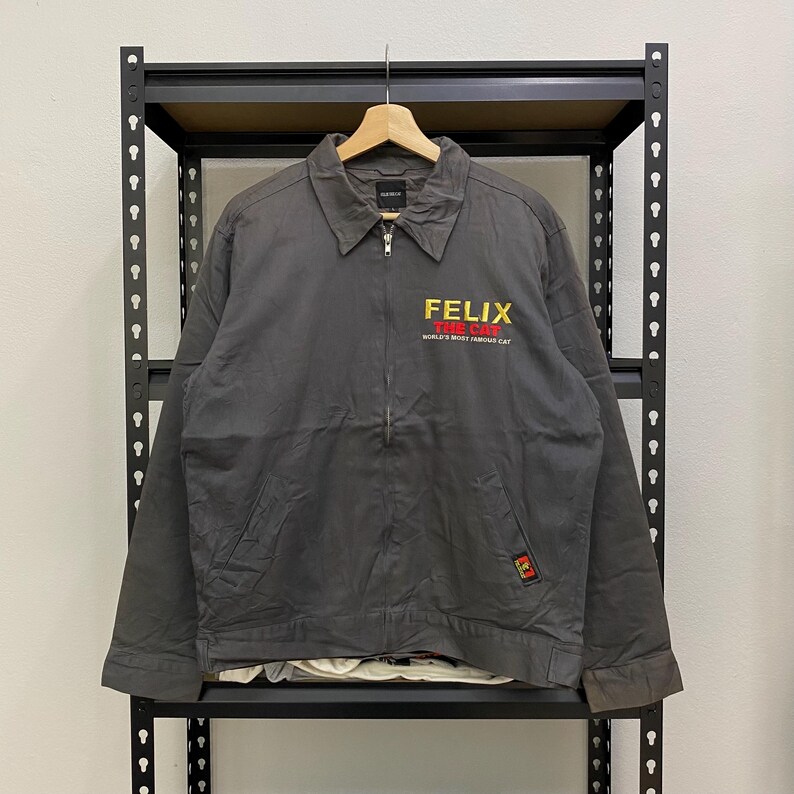 Vintage Felix the Cat World Most Famous Cat Jacket Workwear Style Faded ...