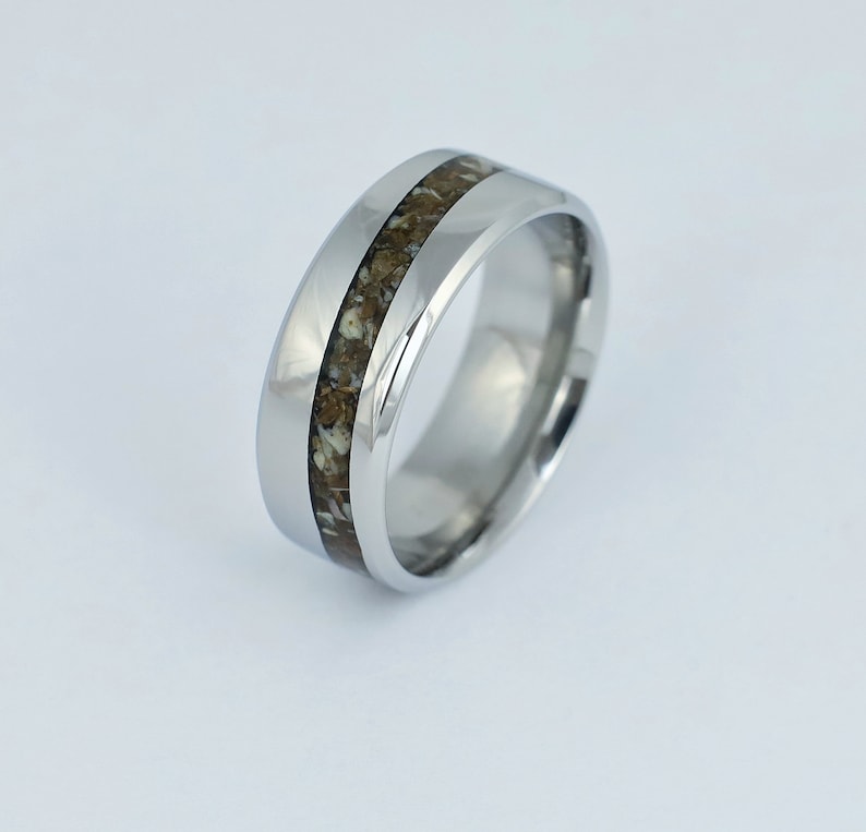 Stainless Steel Bronzite Ring With Fossilized Shark Tooth - Etsy