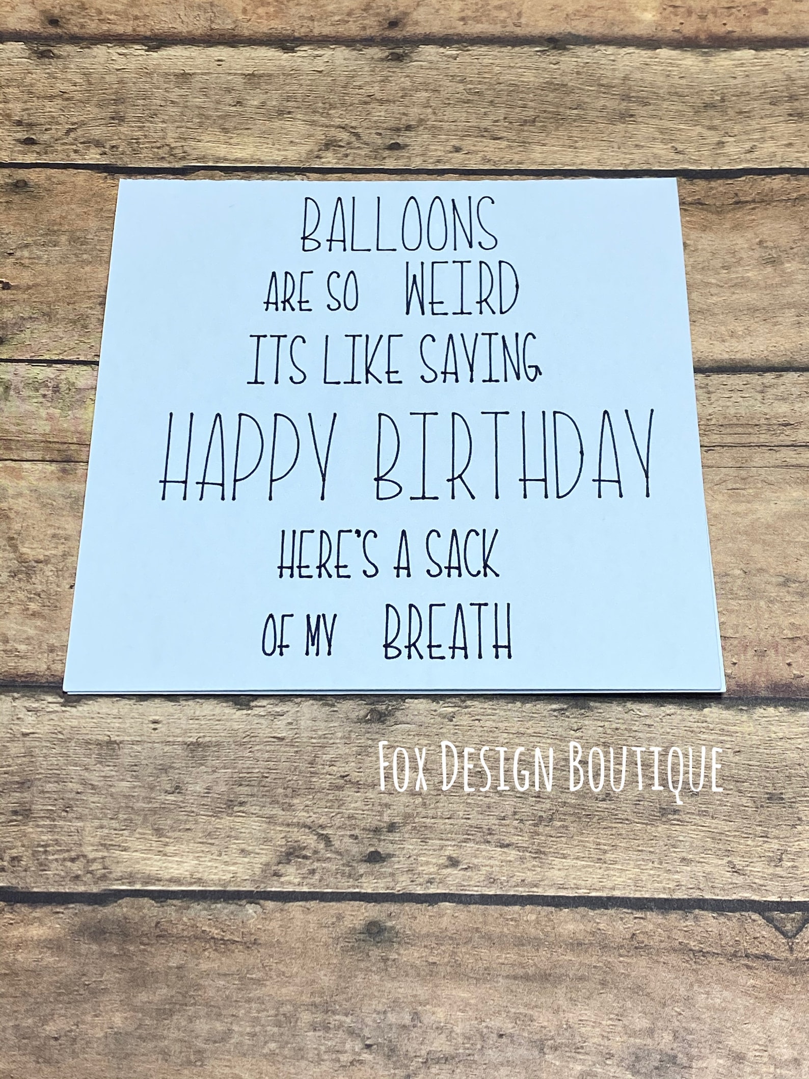 Funny Balloon Birthday Card | Etsy