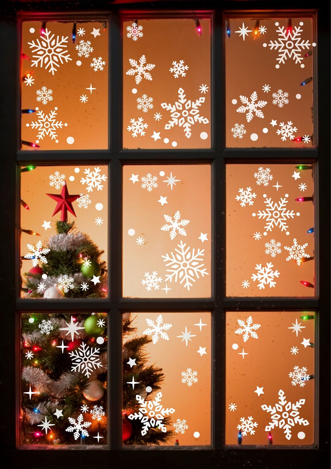 Haus Projekt 184 Christmas Window Stickers, 5 A4 Sheets Xmas Window ...