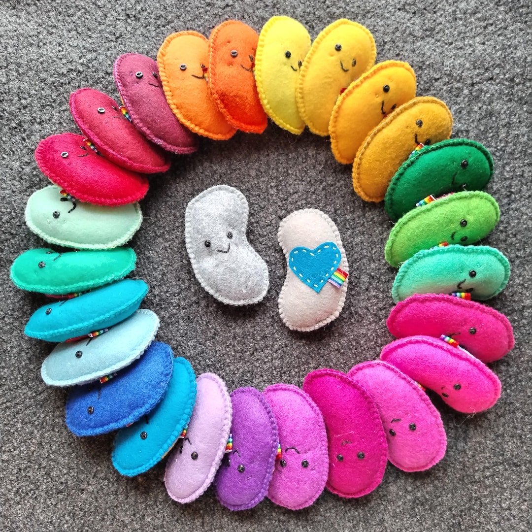 Bean Hugs, Handmade Small Soft Smiley Friends, Love Token, Anxiety Pals ...