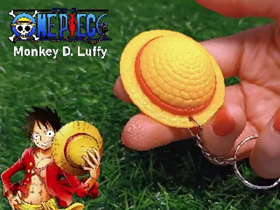 One Piece Straw Hat Keychain Monkey D Luffy - Etsy
