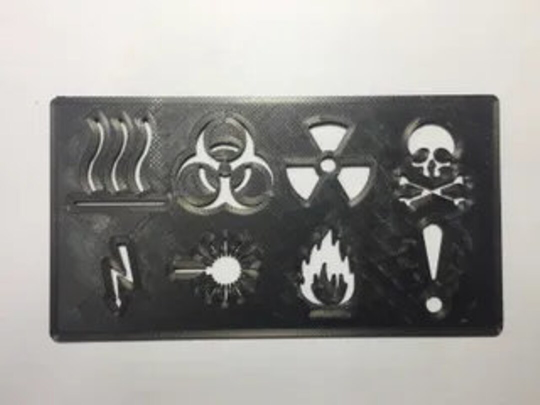 Hazardous Symbols Stencil - Etsy