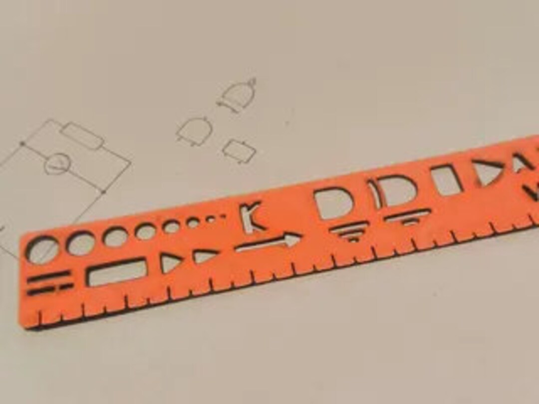 Template Ruler With Electrical Diagrams - Etsy