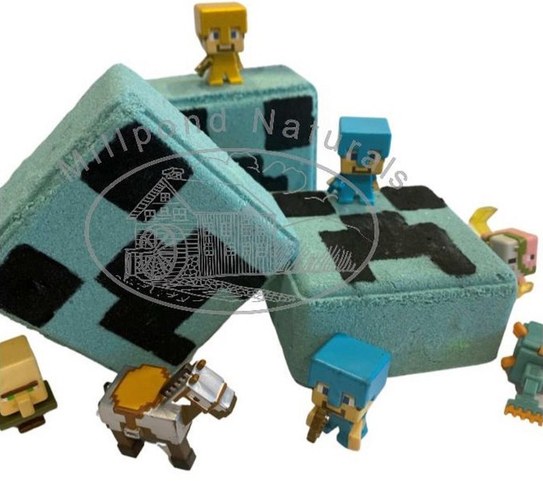 Kids Surprise Toy Bath Bomb With Mattel Minecraft Mini Figure - Etsy