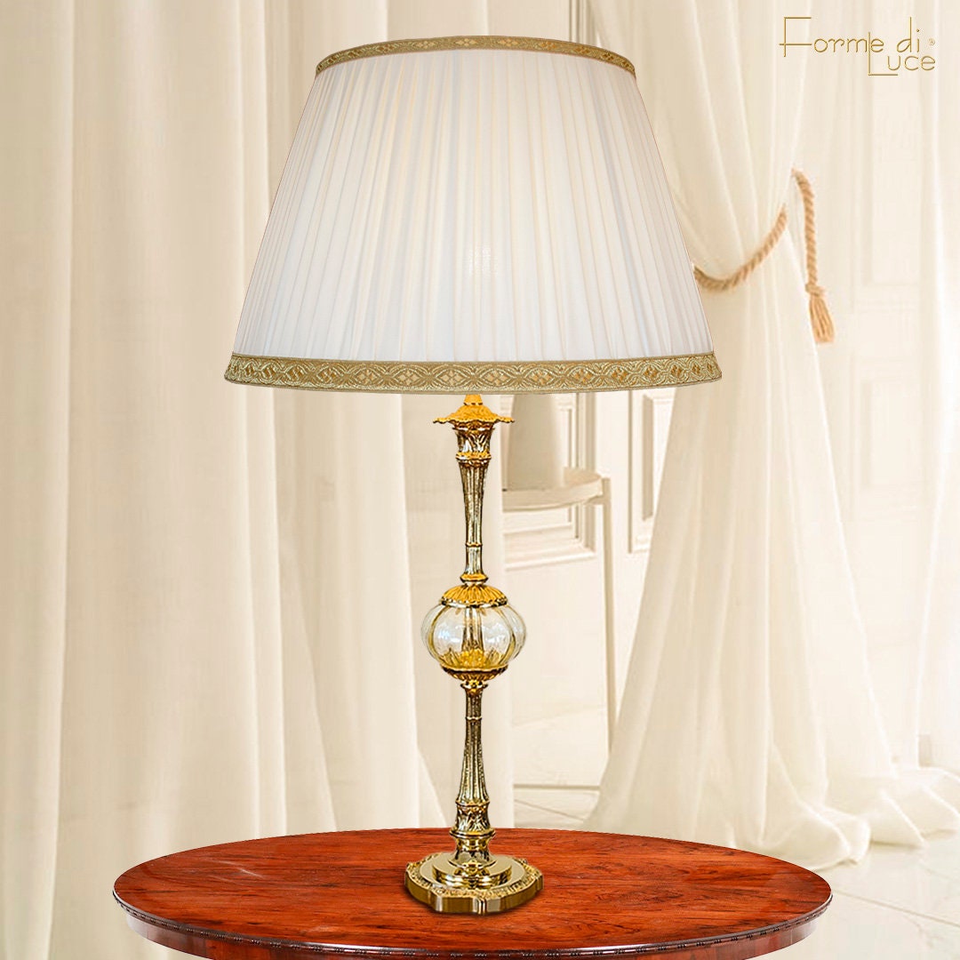 Forms of Light Elegant Table Lamp in Heavy Cast Brass With Shiny or ...