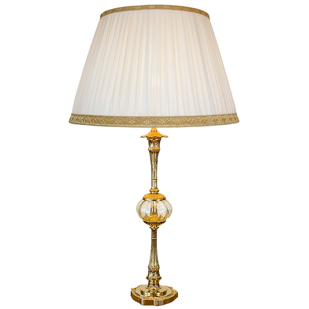 Forms of Light Elegant Table Lamp in Heavy Cast Brass With Shiny or ...