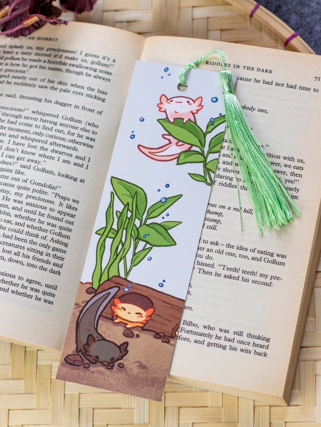 Axolotls Bookmark Book Lover Cute Aesthetic Birthday Gift for Her ...