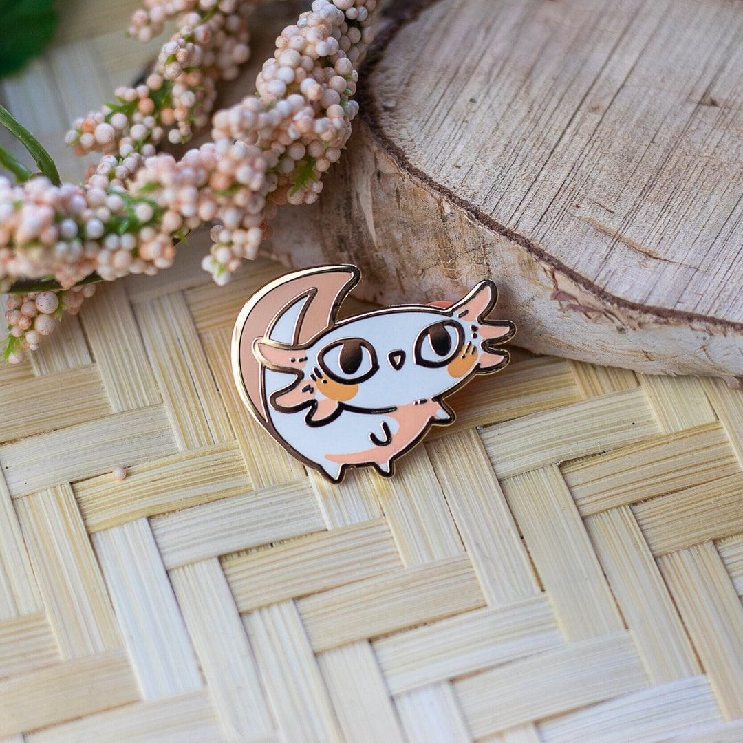 White Axolotl | Hard Enamel Pin | Lapel Pin - Etsy