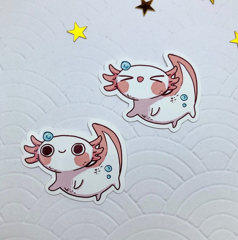 Axolotl Stickers Stickers Axolotl Sticker - Etsy