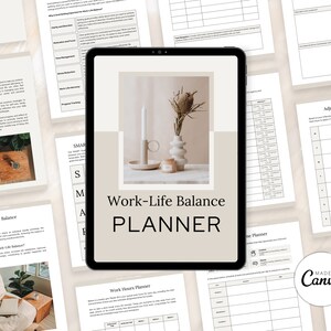 Work-life Balance Planner: SMART Goals, Daily Focus (canva Templates ...