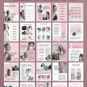 Beauty Blogger Canva Template Beauty Ebook Template Makeup | Etsy