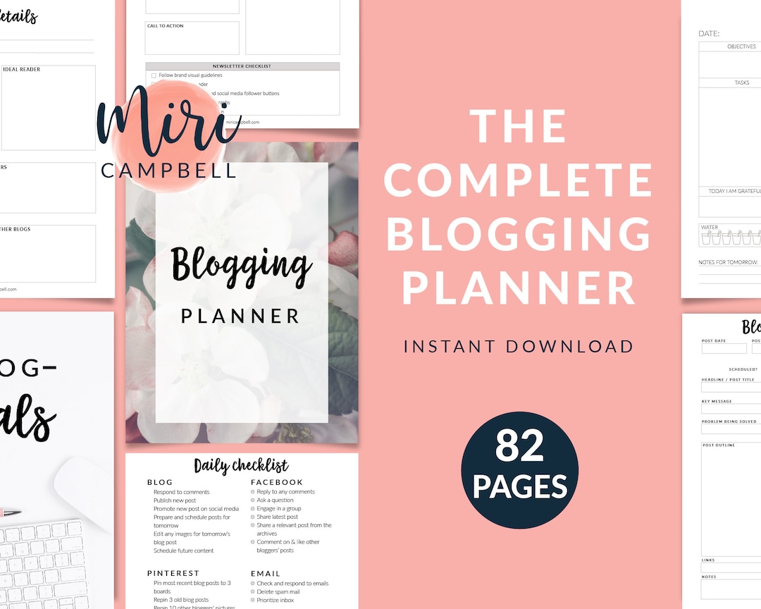 Blog Planner Printable, Printable Blog Post Planner, Blog SEO Strategy ...