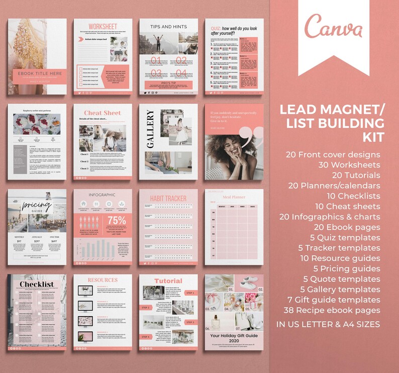 Blogger Template Kit Blog Graphics Template Kit Canva - Etsy UK
