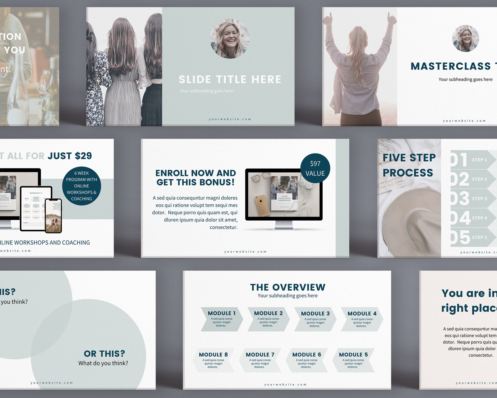 Webinar Template Webinar Slide Deck Slide Deck Template | Etsy UK