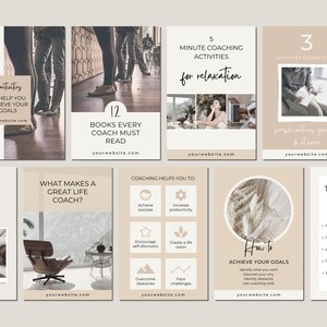 Coach Pinterest Template, Coaching Pinterest Template, Canva Template ...