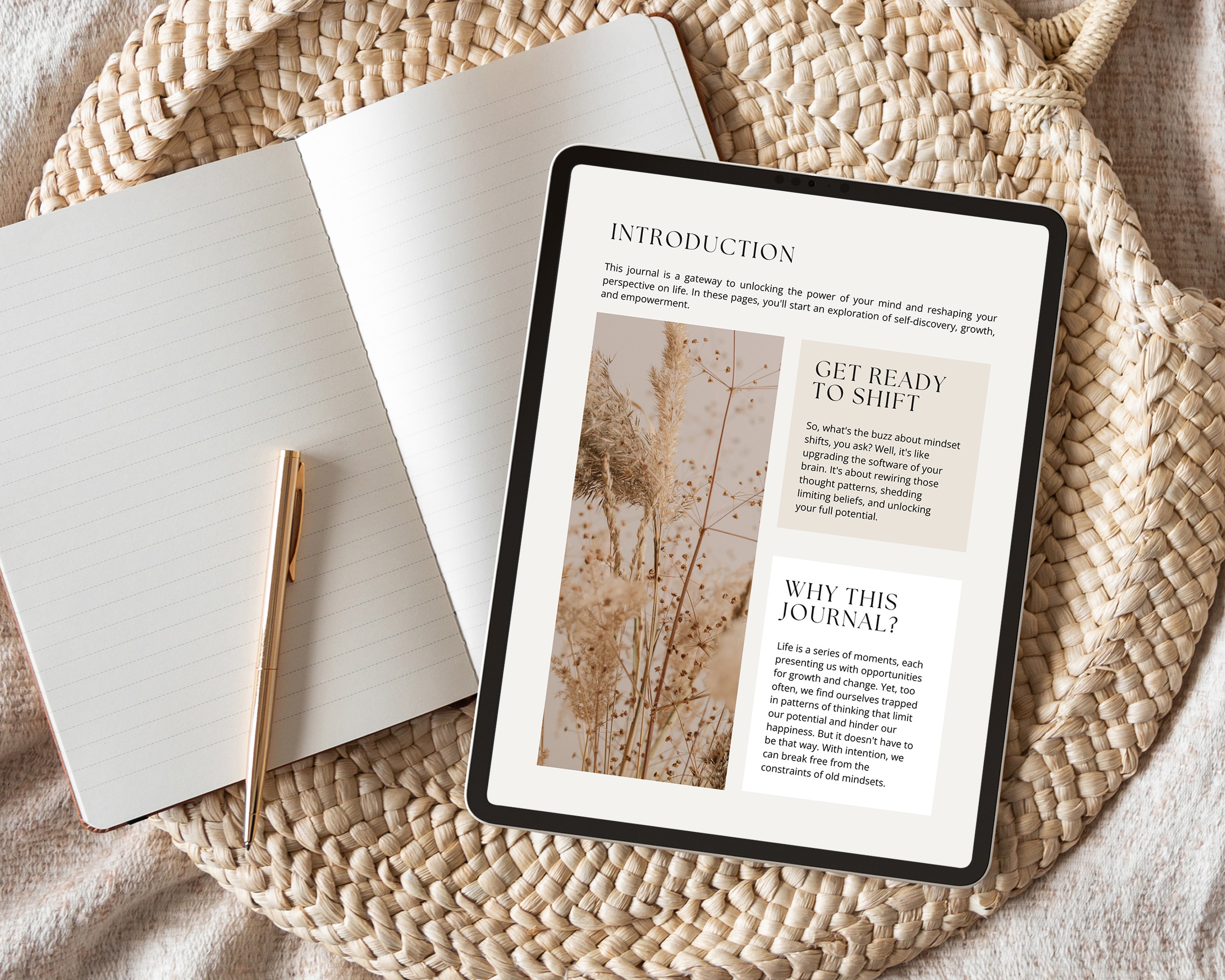 Mindset Shift Journal Canva Templates: Positive Thinking Prompts ...