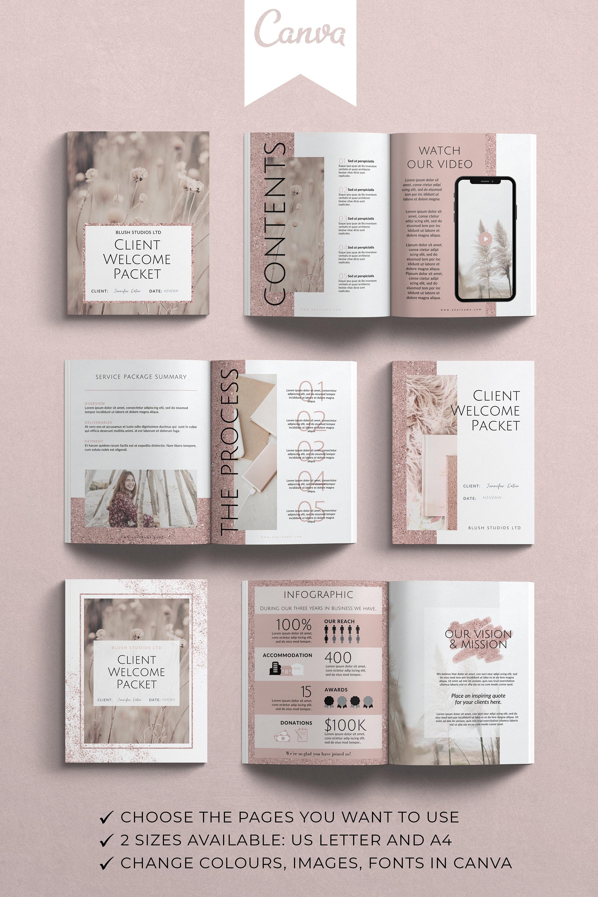 Client Welcome Kit Client Welcome Packet Template Canva - Etsy UK
