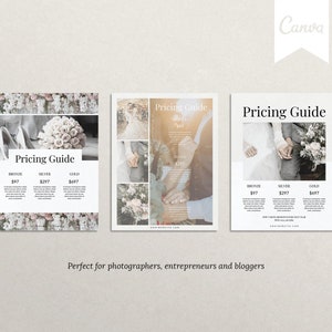 Pricing Guide Templates, Price Guide Templates, Canva Templates ...