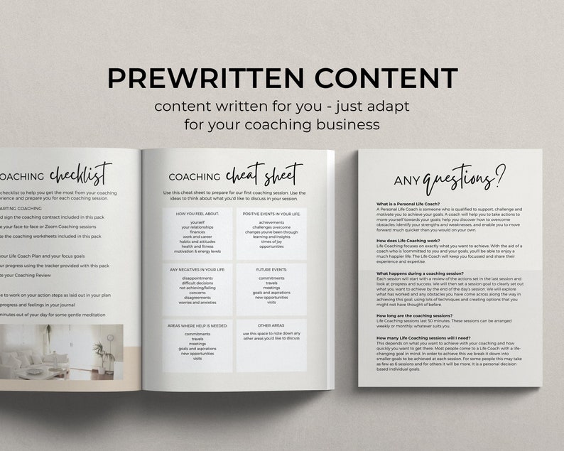 Coaching Client Welcome Packet: Canva Template, Business Forms - Etsy