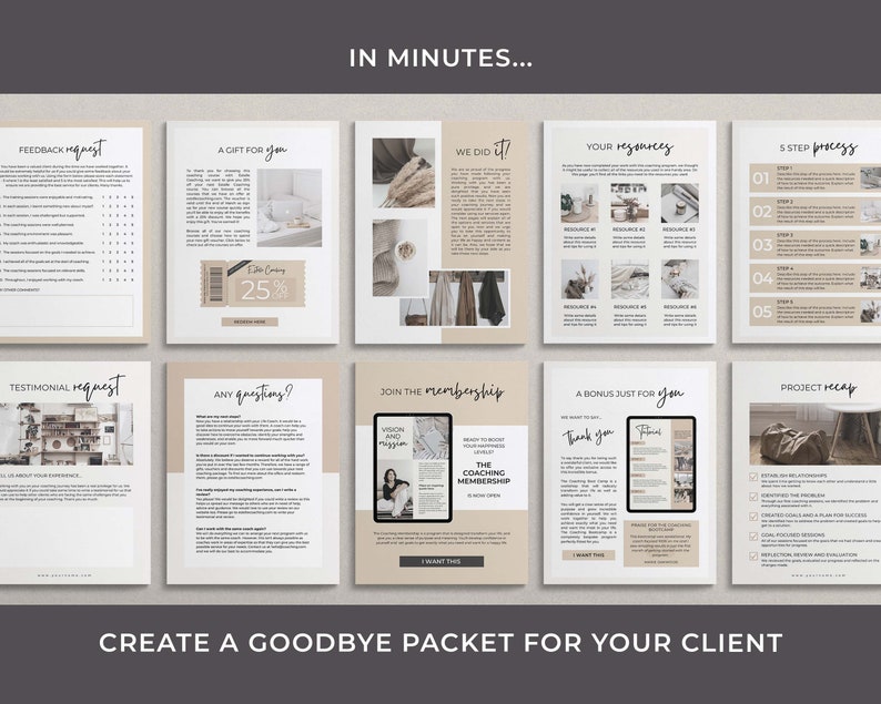 Coaching Goodbye Packet Template Canva Template Client - Etsy