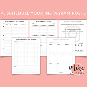 Instagram Planner, Printable Instagram Planner, Instagram Planning ...