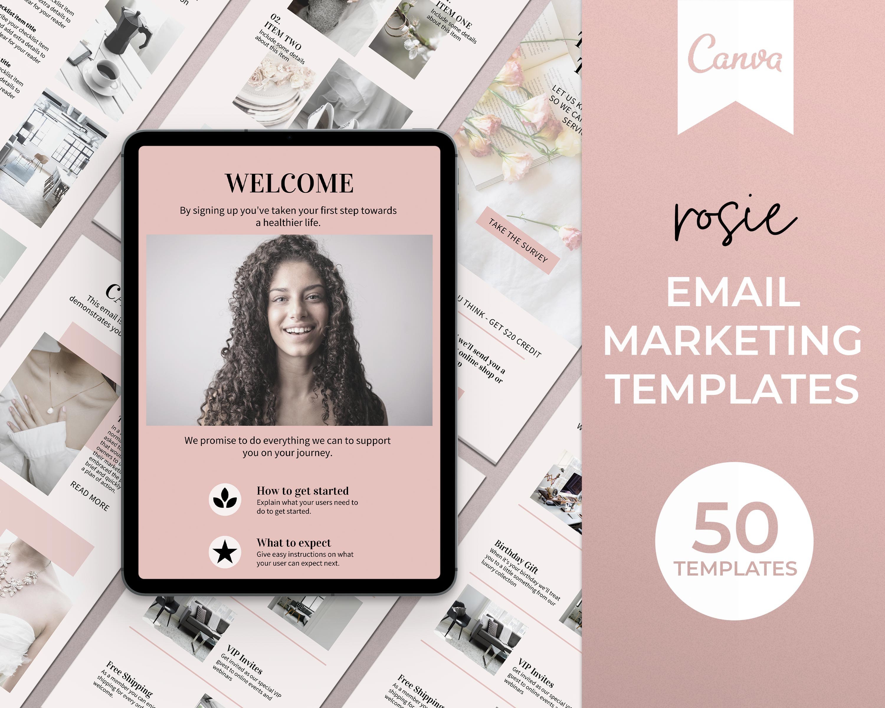 Email Newsletter Templates For Canva And Mailchimp Email Etsy UK